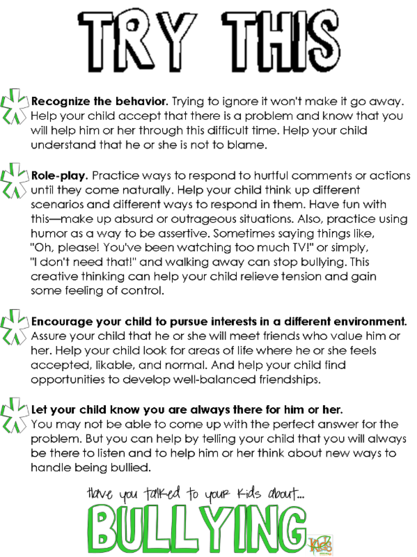 Try This: Ideas to Help Your Child Cope With Bullying