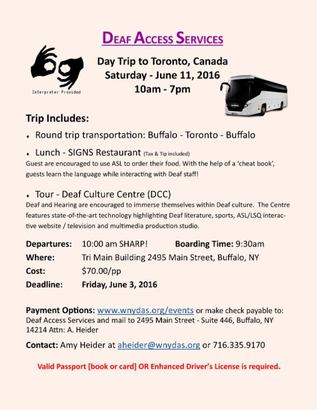 News from Deaf Access Services