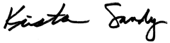 Krista Sandy signatures