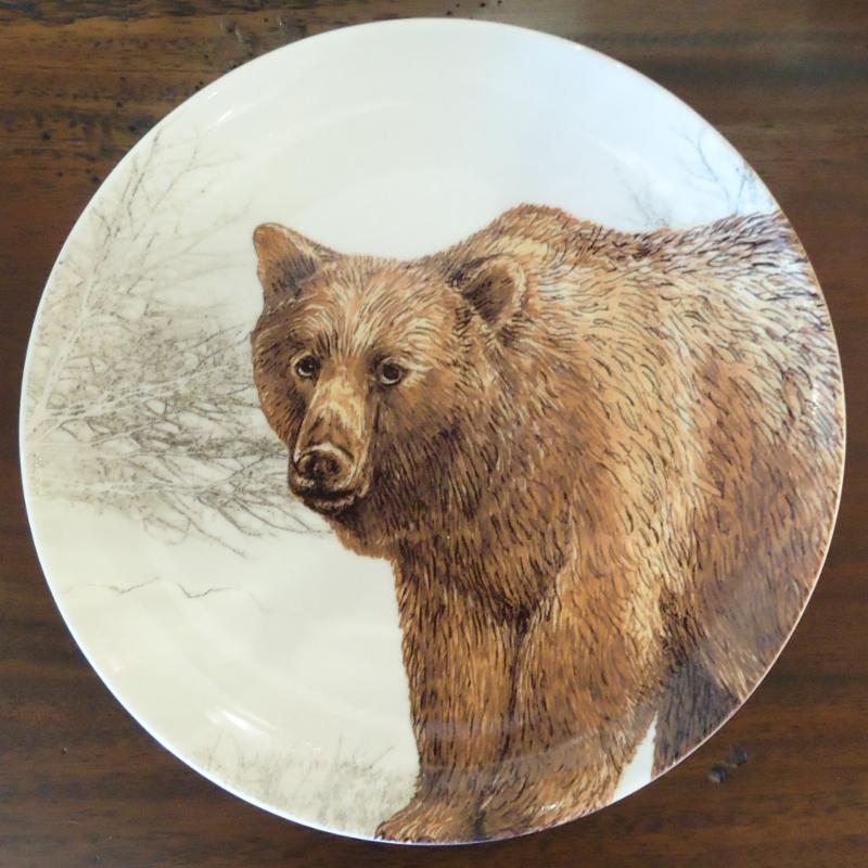 stoneware plates with handsome images created by artist Tim Coffey!