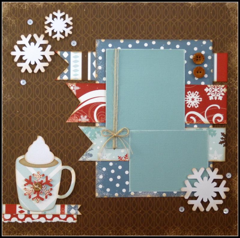 Or you can use this as a single page layout in your scrapbook album ...