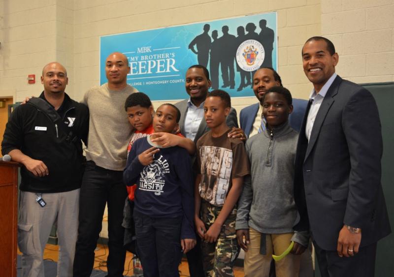 _from left__ Carson Henry of YMCA Youth and Family Services Branch ...