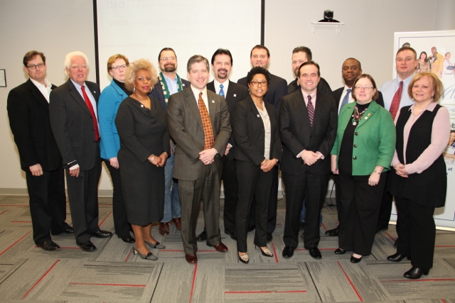 Front Row: Valerie Boykins, Matt Jones, Bridget Patton, Mayor Cranley ...