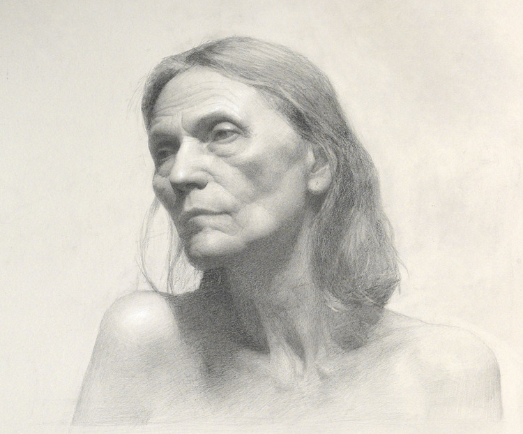 Classical Portrait Drawing from Life Model