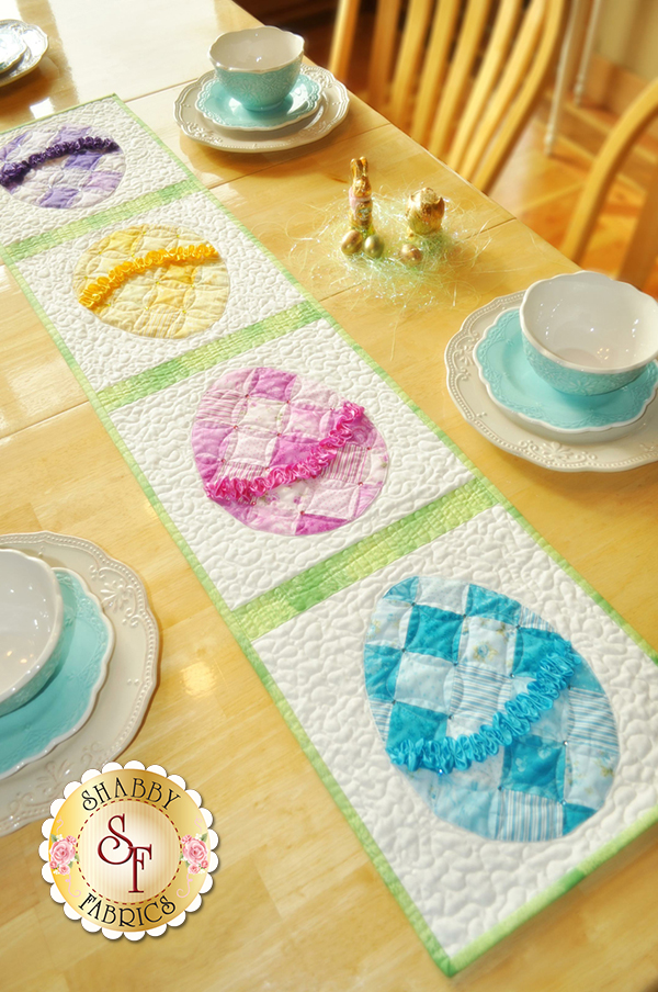 Pre-cut Quilt Kits Easter Egg Table Runner Quilt Kit - 16x60 Inch Pre ...
