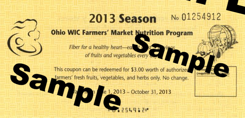 Sample WIC Coupon