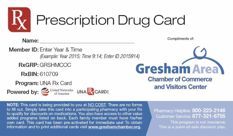 Chamber Discount Prescription Drug Card