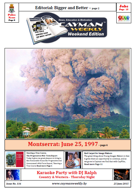 Montserrat Volcano Eruption June 25, 1997