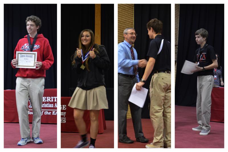 From L to R: Philip Hawthorne, Ali Barnett, Mr. Dorman & Alex Robertson,