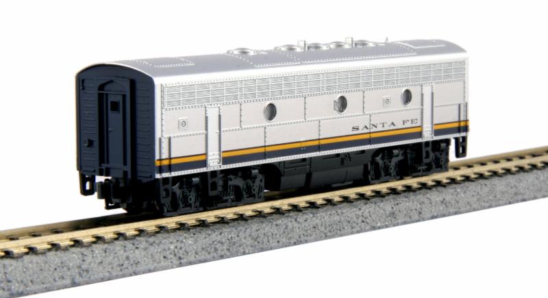 KATO N Scale SDP40F, F7 Santa Fe Cigar Band, Athearn Auto Racks Taking ...