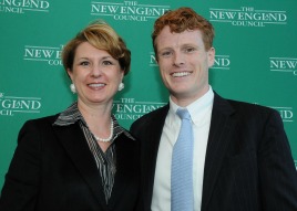 Kimberly Watson of Kinder Morgan and Rep. Joe Kennedy.