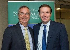 David Leiter of ML Strategies and Sen. Chris Murphy.