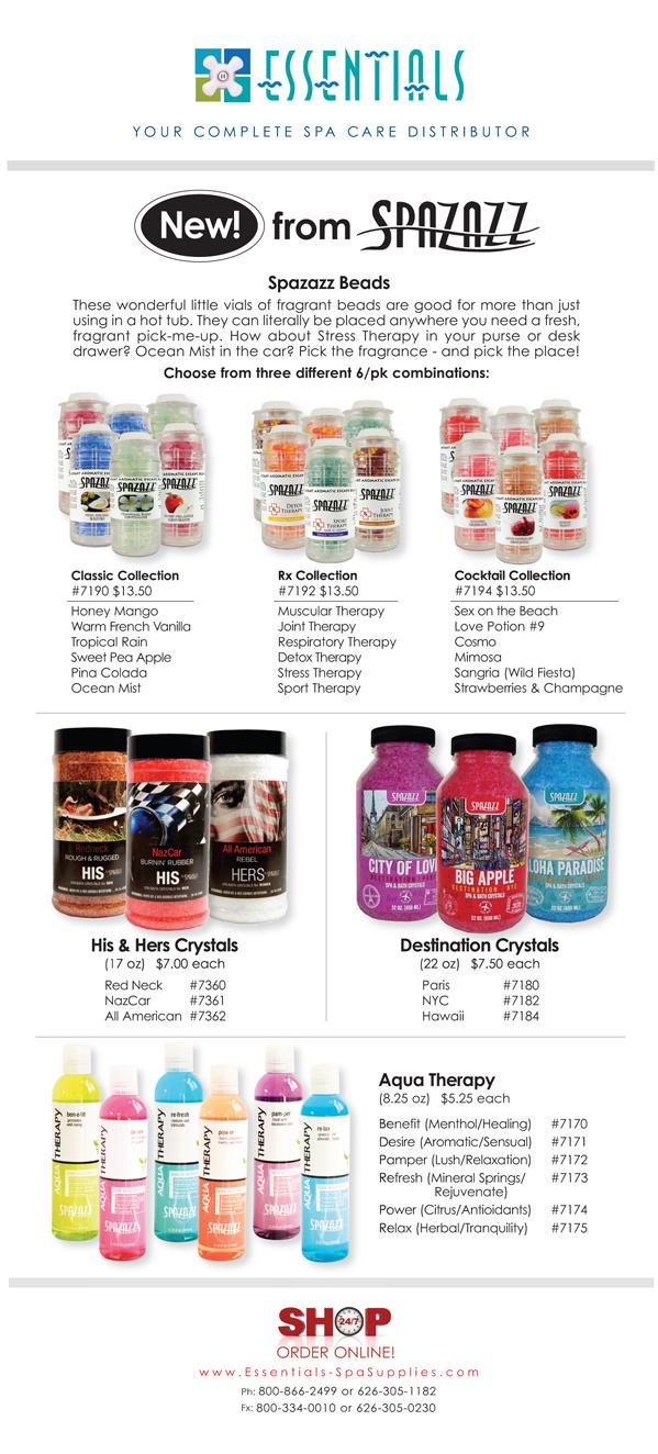 New Spazazz Items at Essentials!