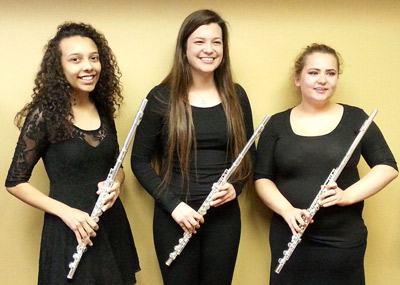 L-R: Carol Hall '18, Jessica Calton '15 and Samantha Forrey '15.
