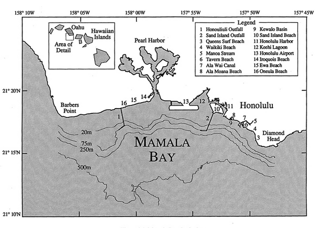 Map of the Mamala Bay Study Area