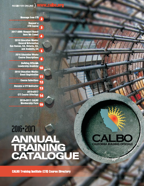 2016 CALBO Education Weeks - Registration and Course Information!