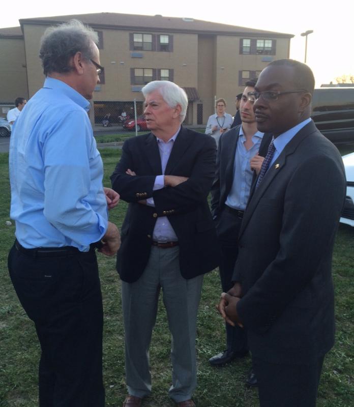 ESD President, CEO & Commissioner Howard Zemsky (L), MPAA Chairman and ...