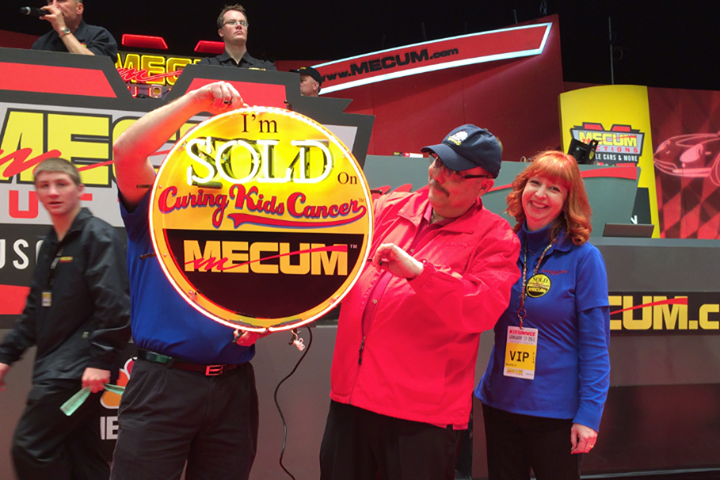 Mecum Auction Chief Dana Mecum and Curing Kids Cancer Founder Grainne Owen.