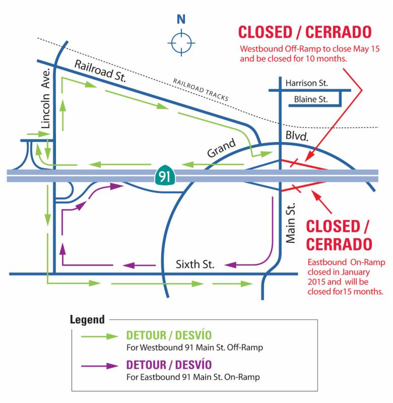 Lane Widths on 91 in Corona to Squeeze to 10.5 Feet