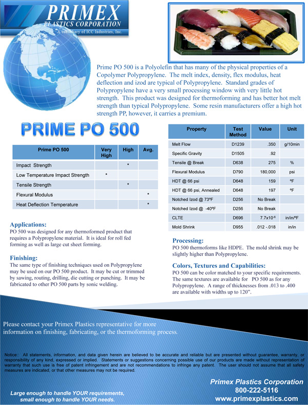Prime PO 500 Data Sheet