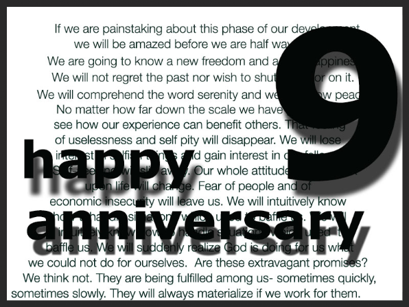 It seems only fitting to celebrate Next Step Recovery's 9th Anniversary ...